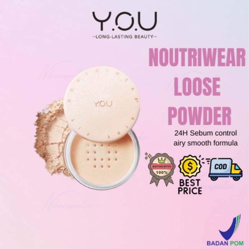 Jual YOU NoutriWear+ Airy Fit Loose Powder | Bedak Tabur Tahan Lama 24 ...