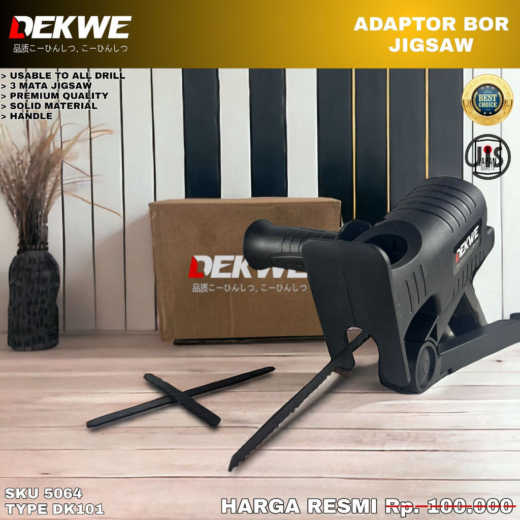 Jual Adaptor Jigsaw Bor Menjadi Jigsaw Dekwe DK101 Bisa Untuk Bor Listrik dan Bor Cordless ...