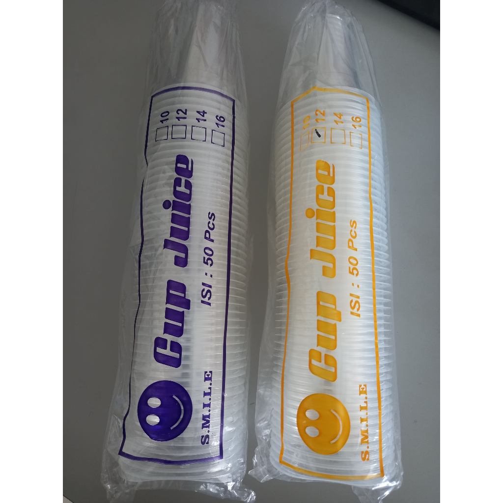Jual CUP JUICE / CUP JUS PLASTIK MERK SMILE | Shopee Indonesia