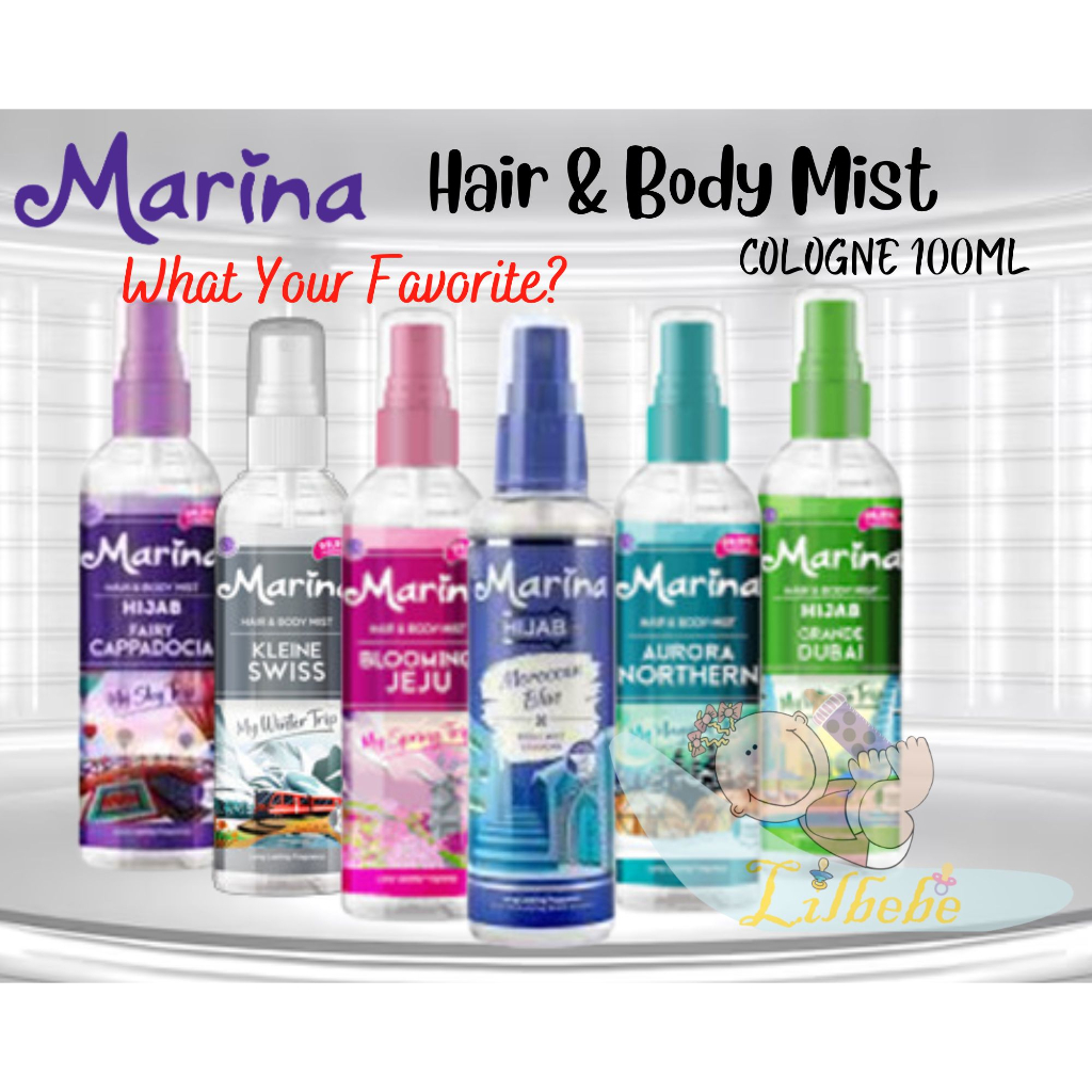 Jual MARINA Hijab Hair & Body Mist Parfume Parfum 100ml 100 ml | Shopee ...