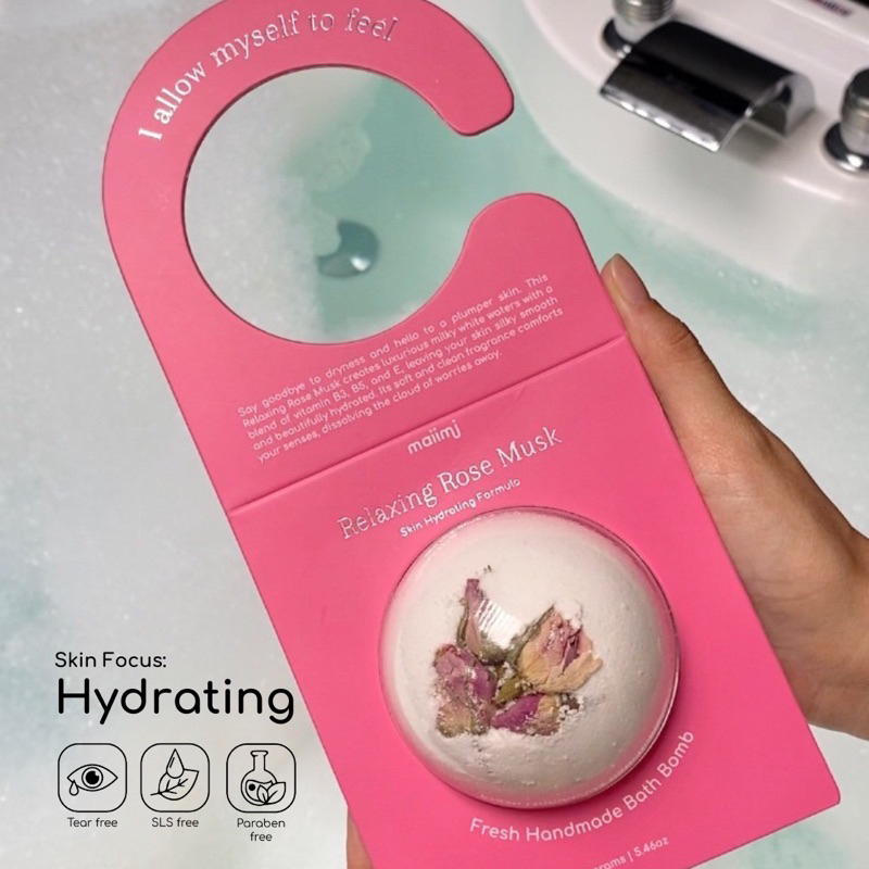 Jual Maiimi - Relaxing Rose Musk Bath Bomb | Shopee Indonesia