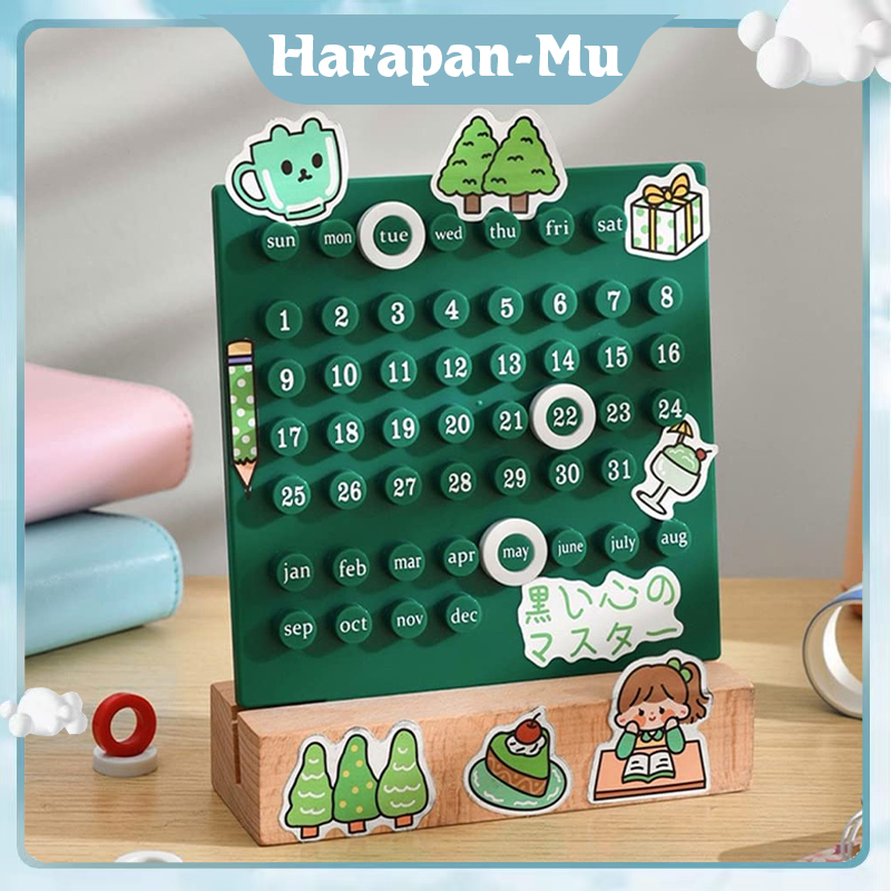 Jual Kreatif Waktu Abadi Kalender Meja Diy Kawaii Kalender Meja Lucu ...
