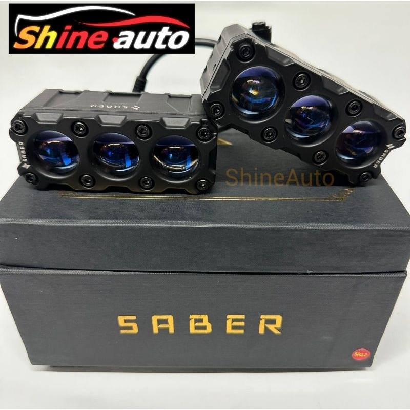 Jual LED PROJECTOR MOBIL LAMPU MINI PROJECTOR SABER SR3 V2 Blue Lens ...
