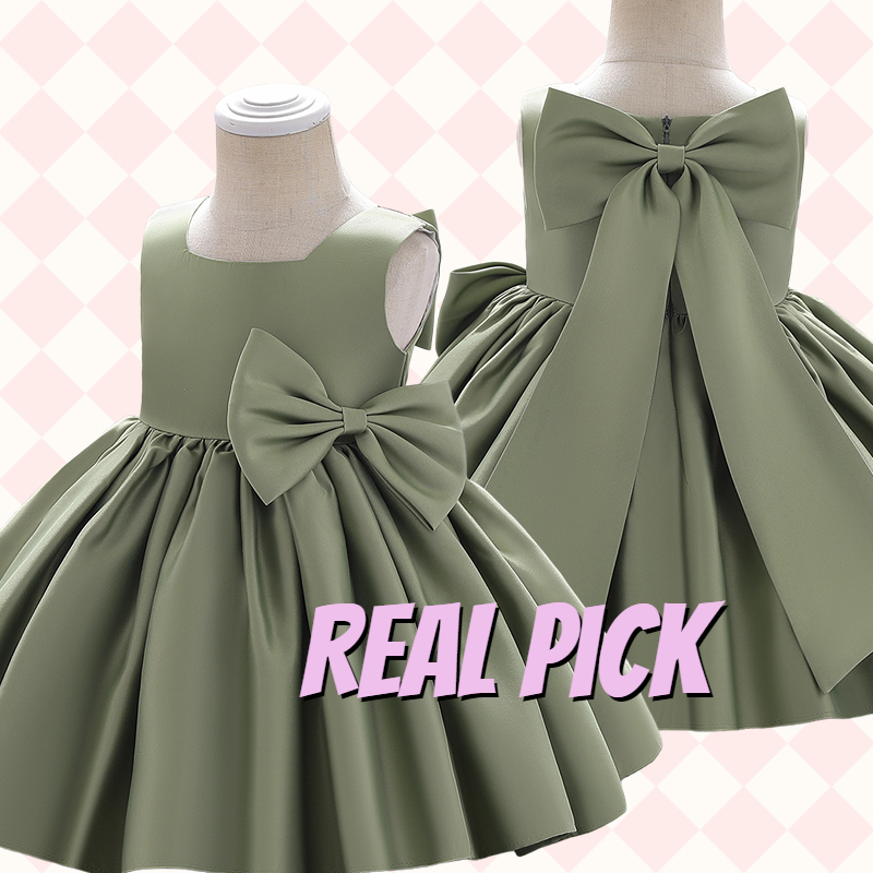 Jual 3-10 Tahun Warna Sage Green Gaun Pesta dengan Model Rok Tutu dan ...