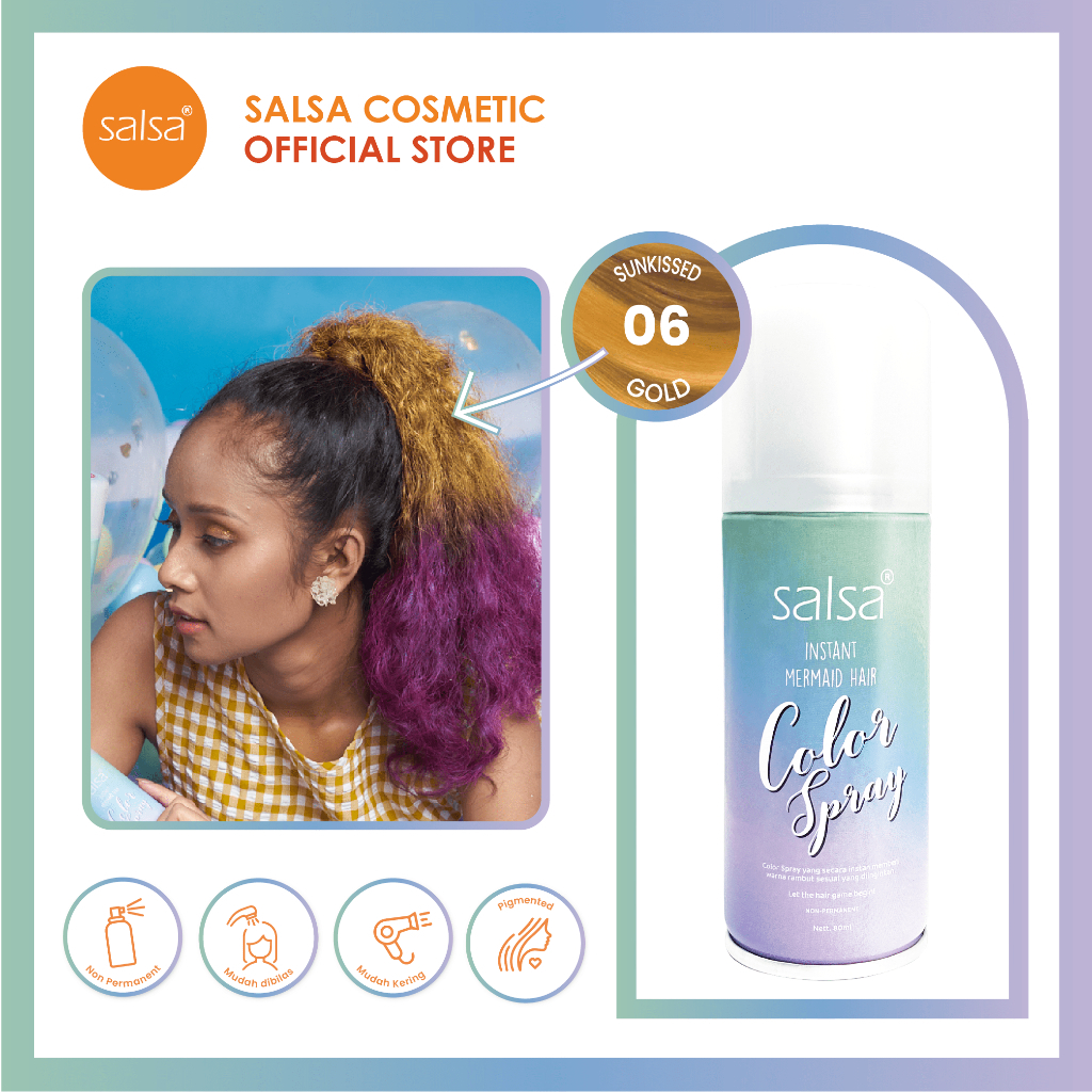 Jual SALSA Instant Mermaid Hair Color Spray - Semir Rambut Temporary ...