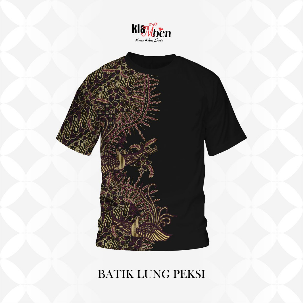 Jual KLAMBEN Kaos Oblong Anak Unisex Premium Batik Lung Peksi Hitam ...