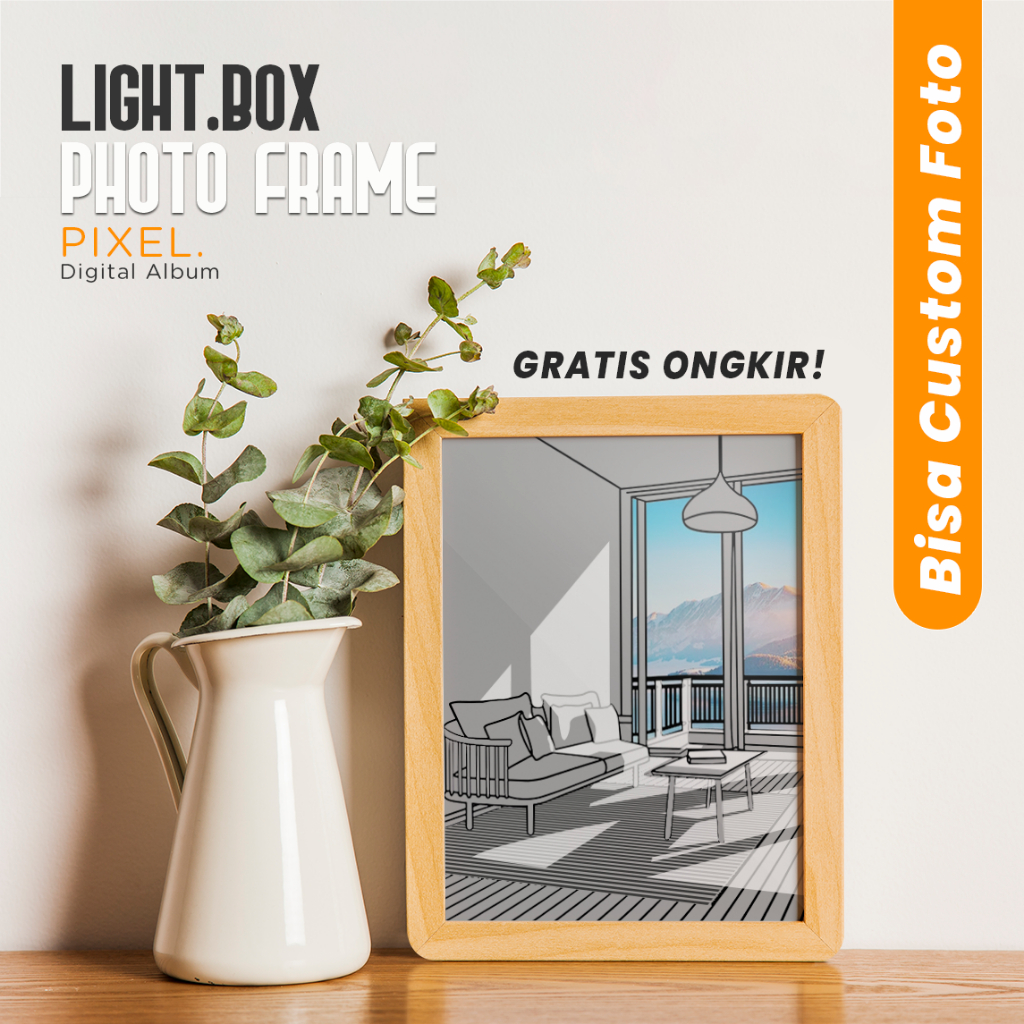 Jual LIGHT BOX PHOTO FRAME (Kado, Hadiah, Unik, Living Room) | Shopee Indonesia