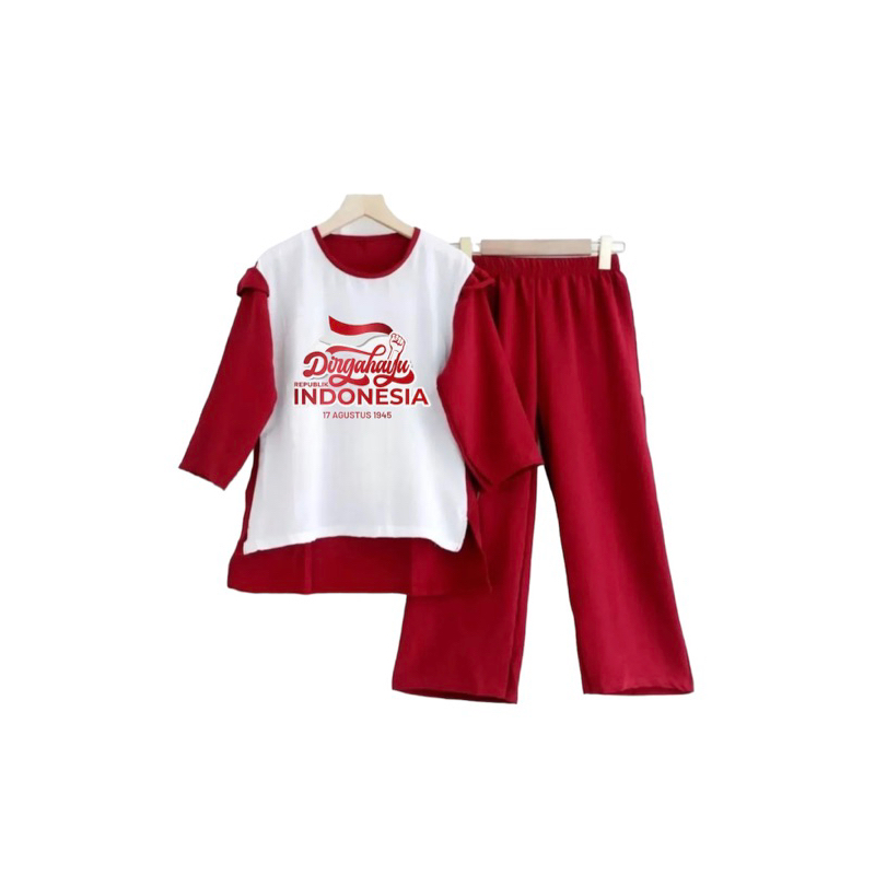 Jual Setelan anak merah putih/ 17 agustus/Special edition 17 agustus/3-11 tahun | Shopee Indonesia