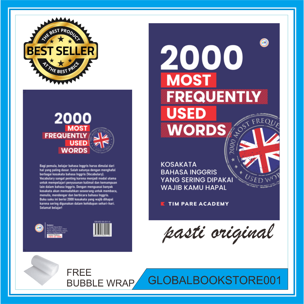 Jual BUKU KOSAKATA BAHASA INGGRIS 2000 MOST FREQUENTLY USED WORDS ...
