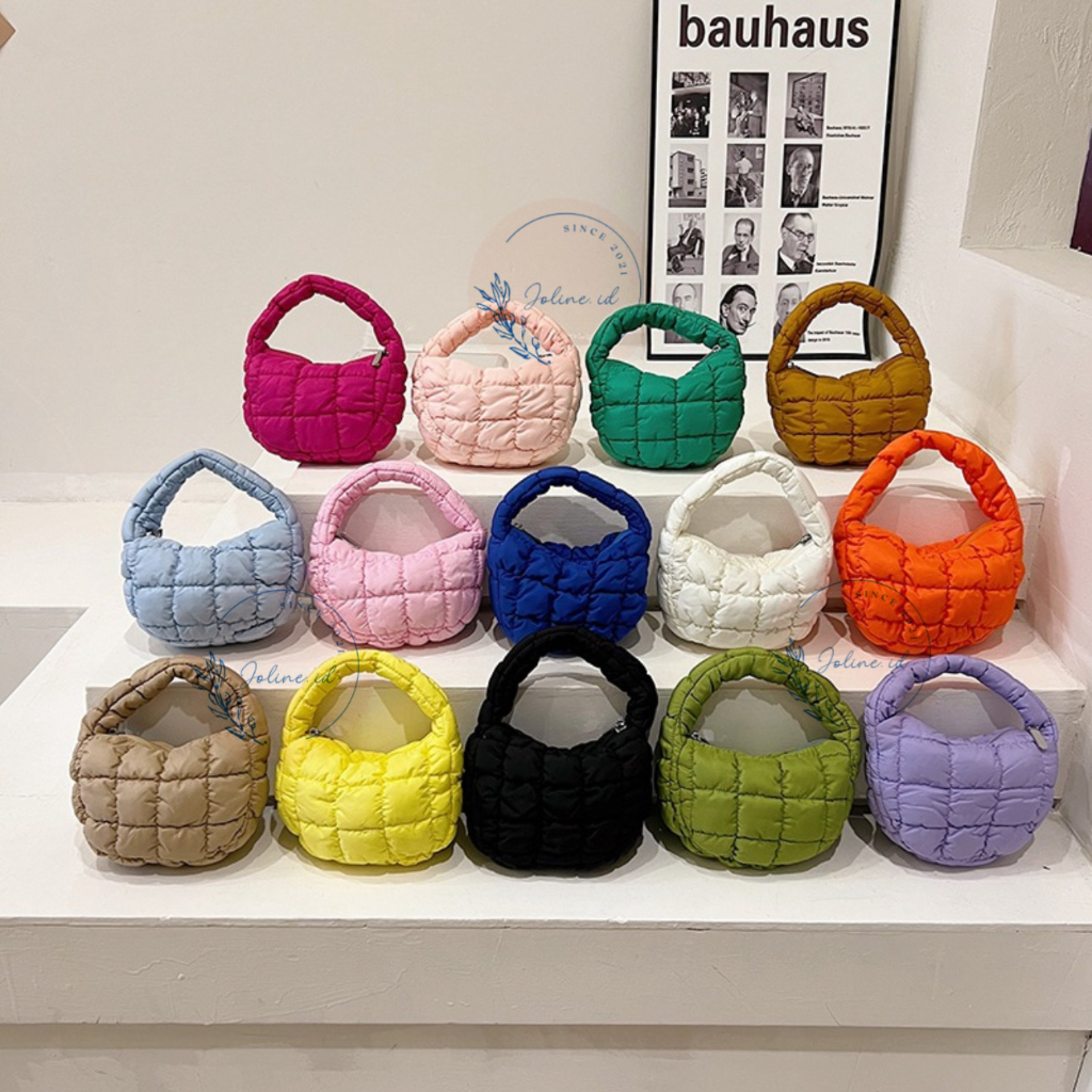 Jual TAS SELEMPANG WANITA KOREA / PUFFY PILLOW FOAM SLING BAG / CARLYN ...