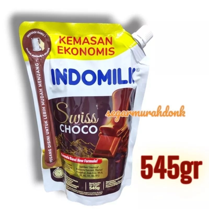 Jual Susu Indomilk Kental Manis Swiss Choco Pouch 545 gram Coklat ...