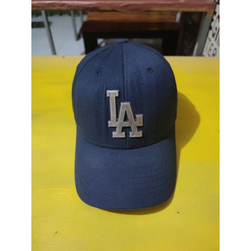 Jual Topi Caps MLB Logo LA Besi Navy | Shopee Indonesia