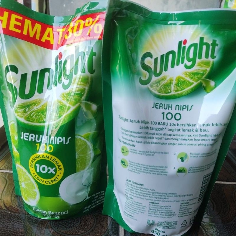 Jual Paket isi 2 Sunlight jeruk nipis 650ml | Shopee Indonesia