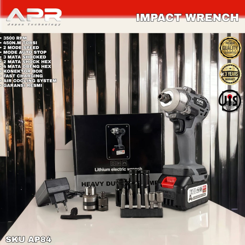 Jual APR Impact Wrench Jumbo 99V 1800nm Mesin Pembuka Baut Ban Mobil ...