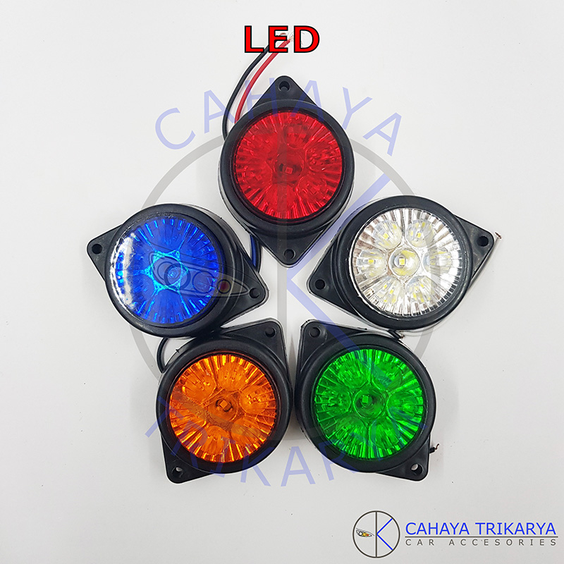 Jual Lampu Samping / Fender / Bak Truk Truck / Bis Bus Bulat Universal Variasi DNY-90 LED ...