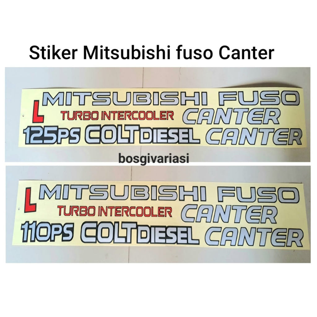 Jual Stiker Mitsubishi Fuso Colt Diesel canter 125ps 110ps colt Diesel ...