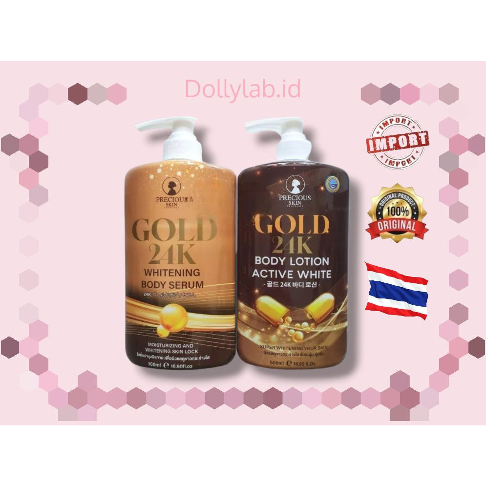 Jual PRECIOUS SKIN GOLD 24K BODY LOTION ACTIVE WHITE 500ML / GOLD 24K ...