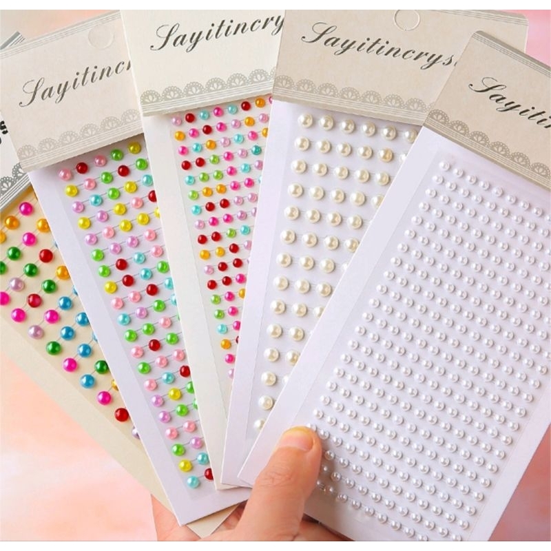 Jual Sticker Stiker MUTIARA Manik DIY Scrapbook Make up | Shopee Indonesia