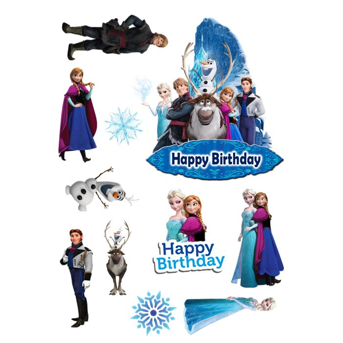 Jual Topper FROZEN Custom/Hiasan Kue ULTAH Tema Frozen | Shopee Indonesia