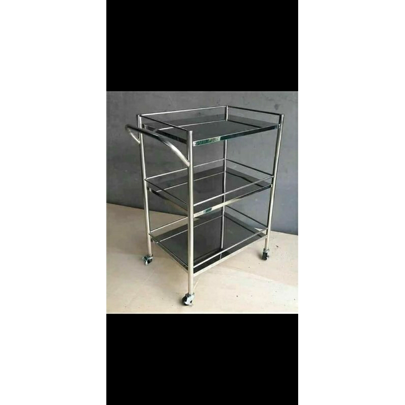Jual Troli Instrumentl 3 susun Stainless Steel | Shopee Indonesia