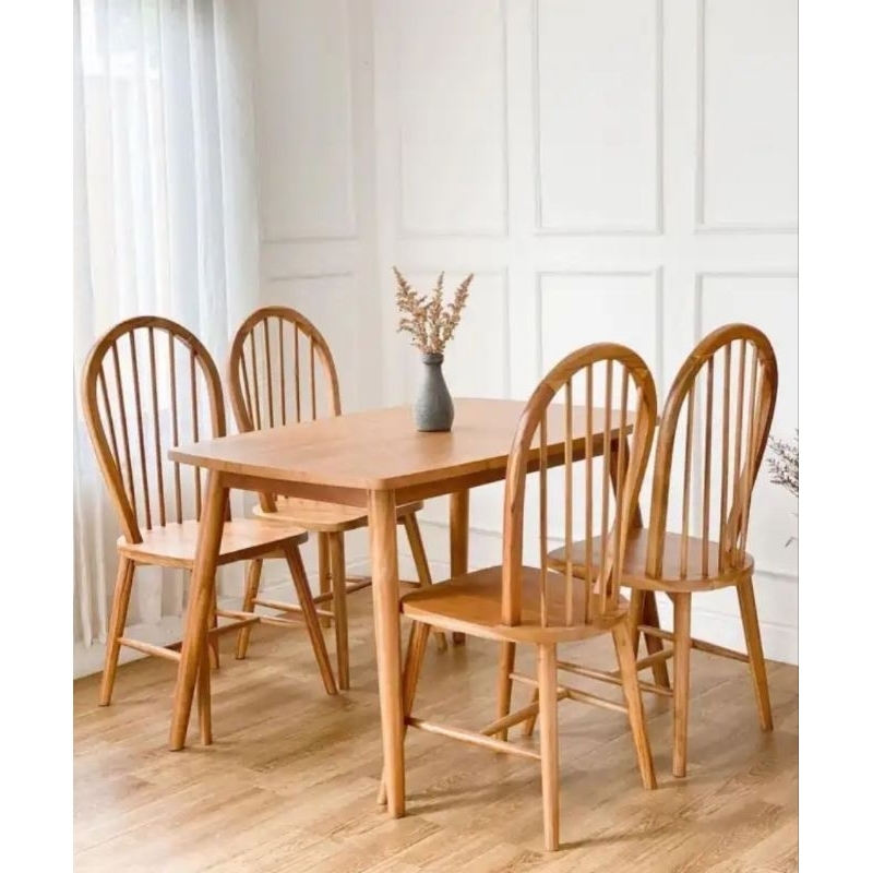 Jual MEJA MAKAN 4 KURSI MINIMALIS, MEJA MAKAN MINIMALIS, KURSI KAFE | Shopee Indonesia