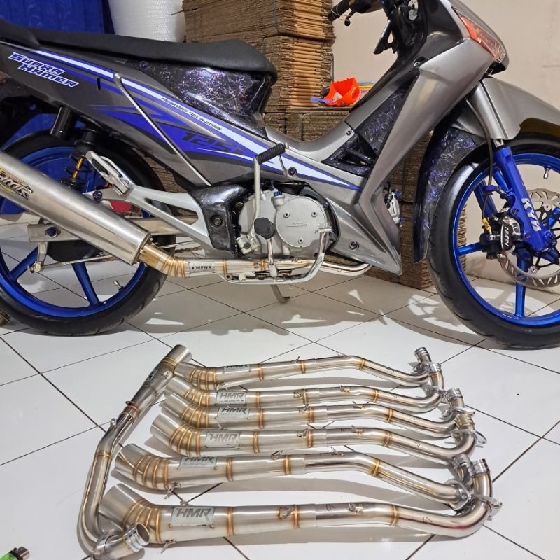 Jual knalpot Supra 125 model standar by HMR RACING EXHAUST(sudah ada ...