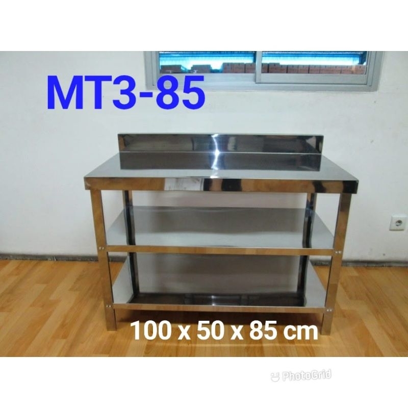 Jual Meja Dapur Stainless Meja Stainless Meja MT3 Tinggi 85cm | Shopee ...