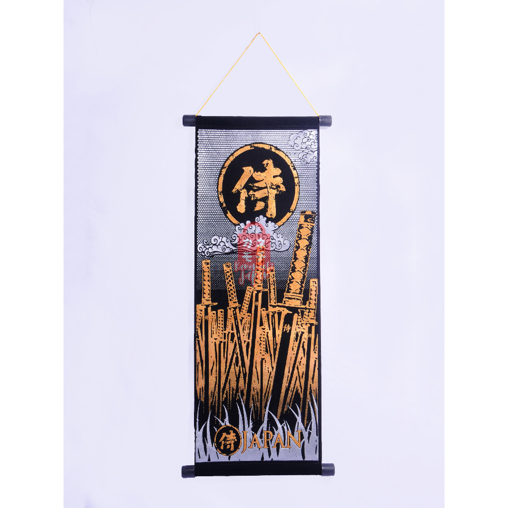 Jual KANEMOCHI SOUVENIR - Kakejiku Gold Katana Sword - Hanging Scroll ...