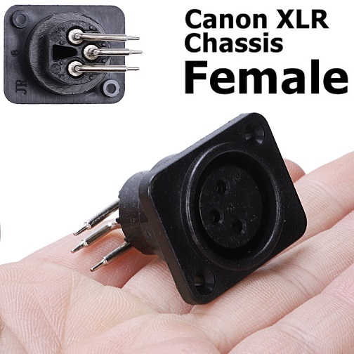 Jual Socket Canon Plastik Connector MIC 3 Pin XLR Female Jack Plug ...