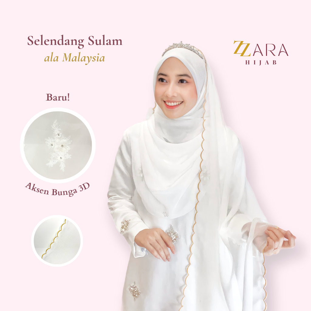 Jual NEW!! Selendang Sulam Malaysia by ZZARA Hijab / Slayer Pengantin ...