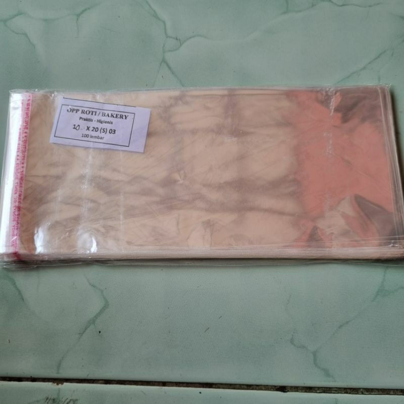 Jual Plastik Opp / Plastik Roti 10x20 isi 100 lembar ketebalan 03 ...