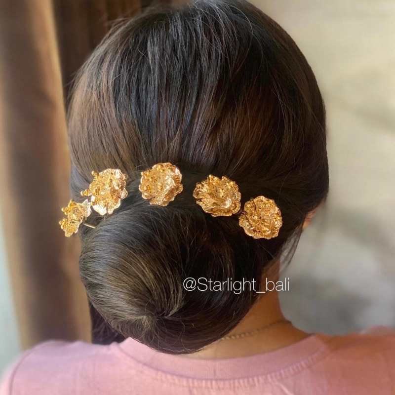Jual Starlight Bali || Paket Hairdo Bulat Mawar Sari (Sanggul bulat ...
