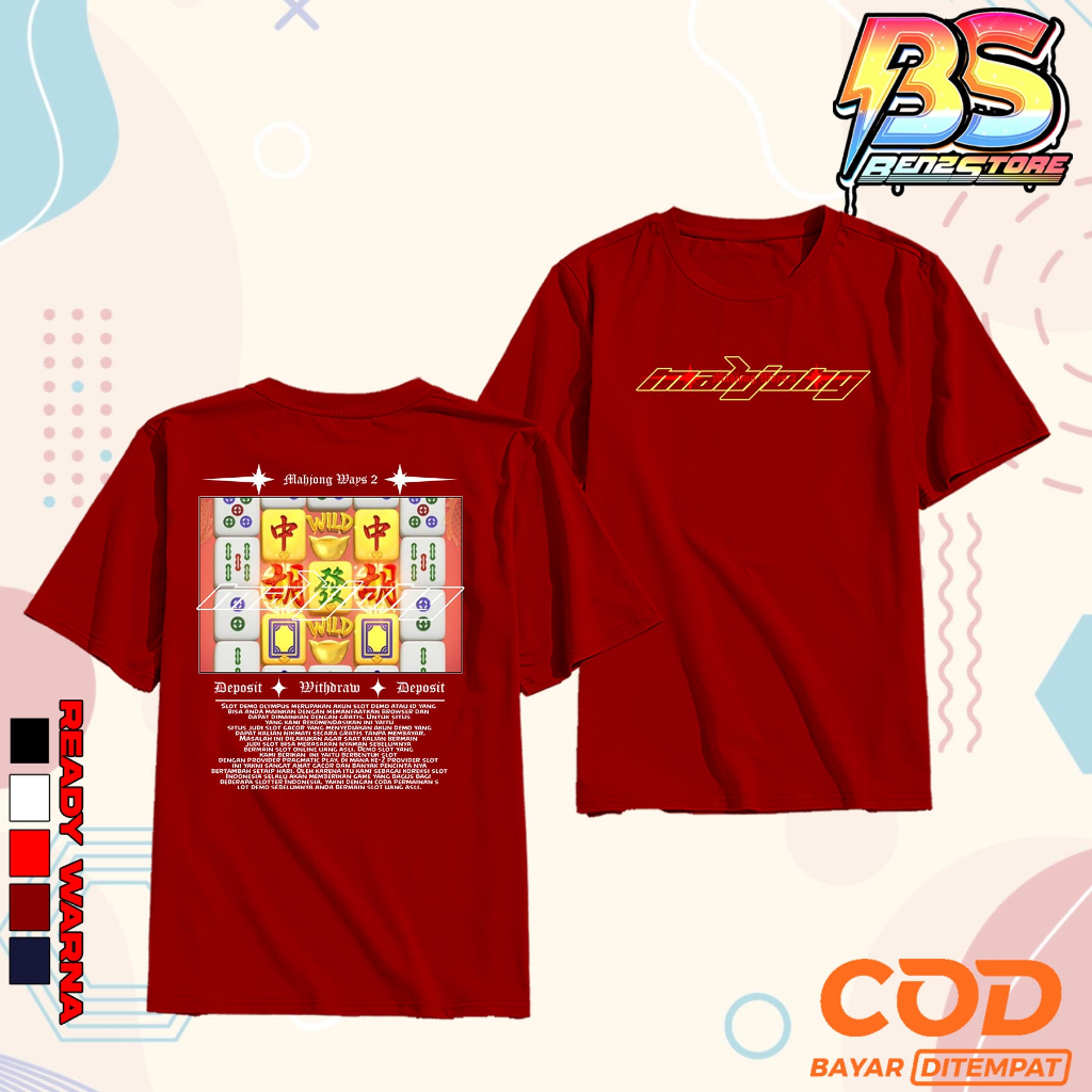 Jual Kaos Depo Mahjong - Langsung Kirim - KS 24 - Baju Depo Slot - Kaos ...