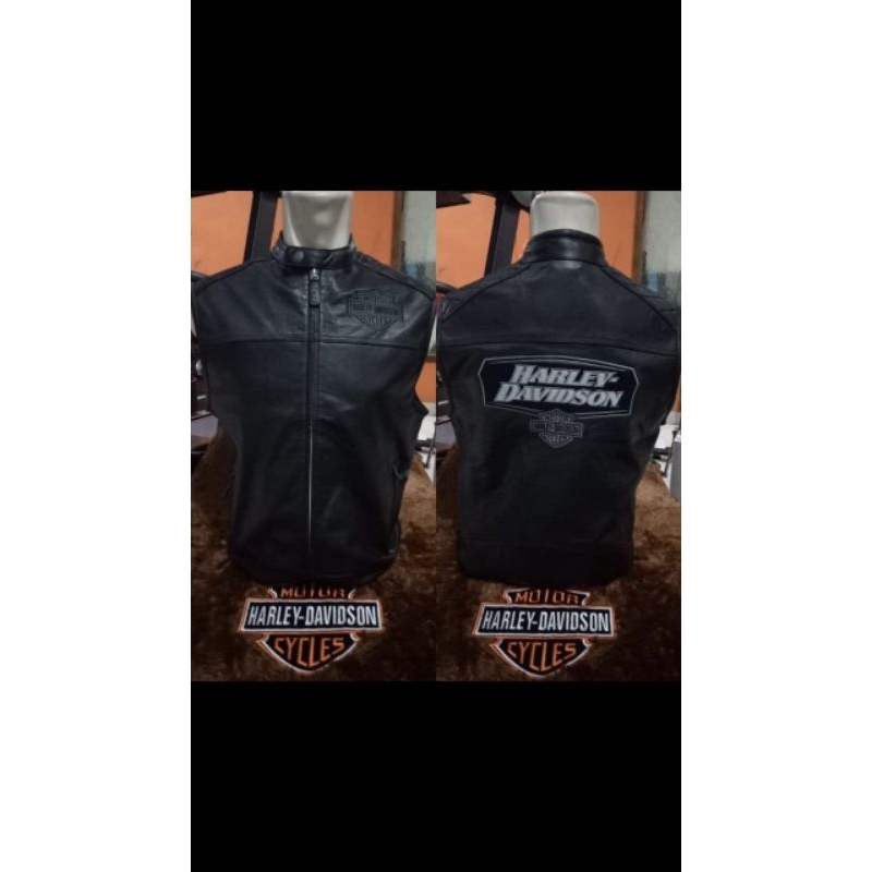 Jual Leather Harley-Davidson Vest ( Rompi Kulit ) | Shopee Indonesia