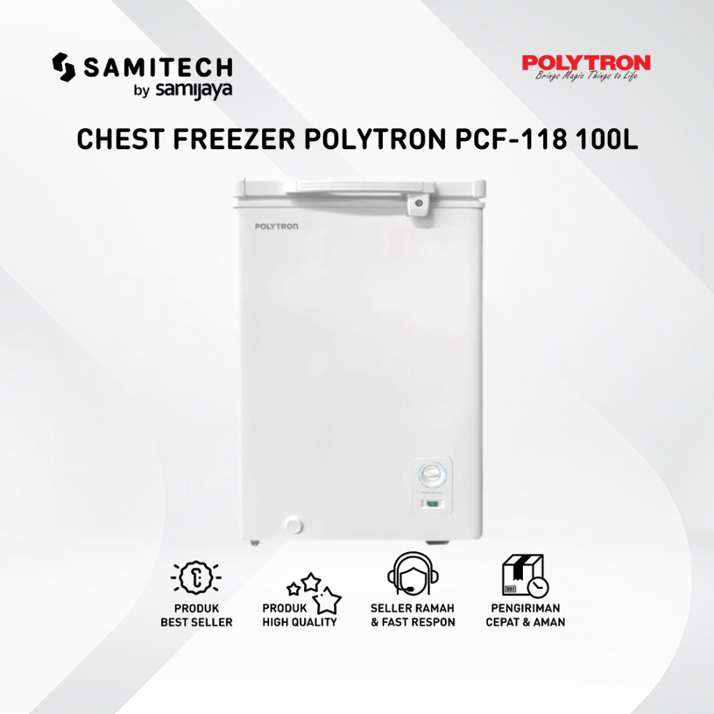 Jual CHEST FREEZER / FREEZER BOX POLYTRON PCF-118 / PCF 118 100 LITER ...