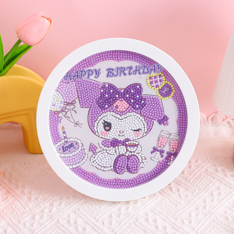Jual Sanrio Round frame Diamondpainting set lengkap diy + Bingkai foto ...