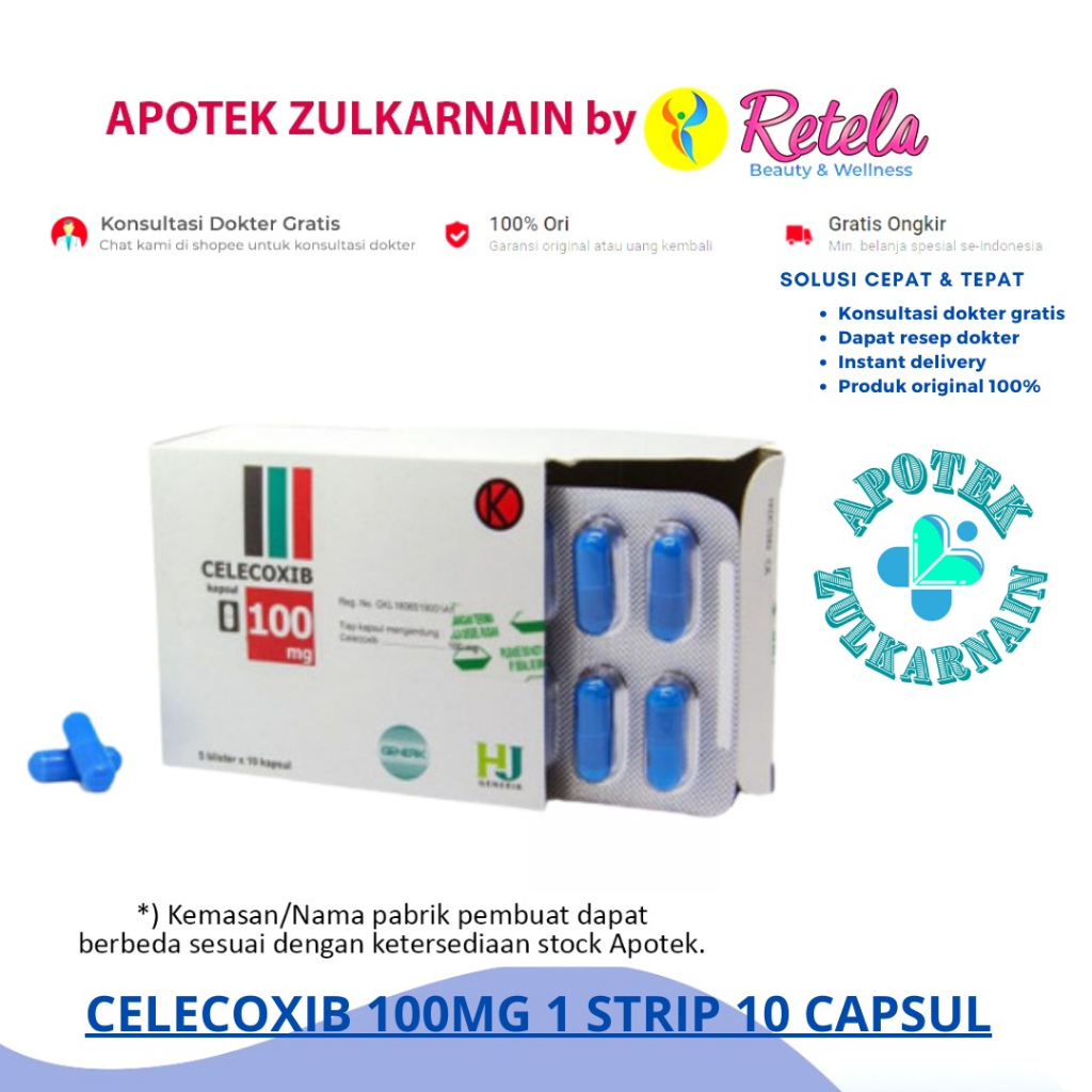 Jual Celecoxib 100Mg 1 Strip 10 Capsul | Shopee Indonesia