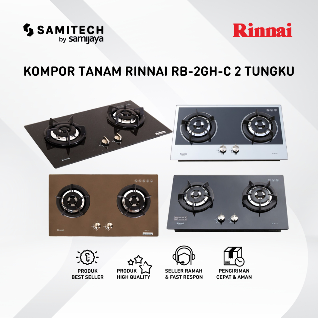 Jual KOMPOR TANAM RINNAI RB-2GH-C / RB 2GHC / RB 2GH C 2 TUNGKU KACA | Shopee Indonesia
