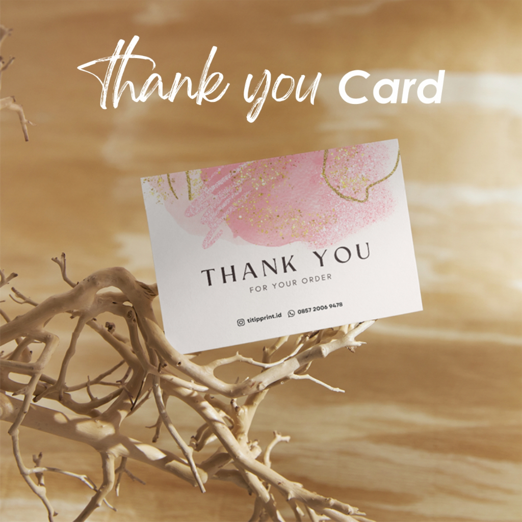 Jual Kartu Ucapan Thank You Card Custom | Shopee Indonesia