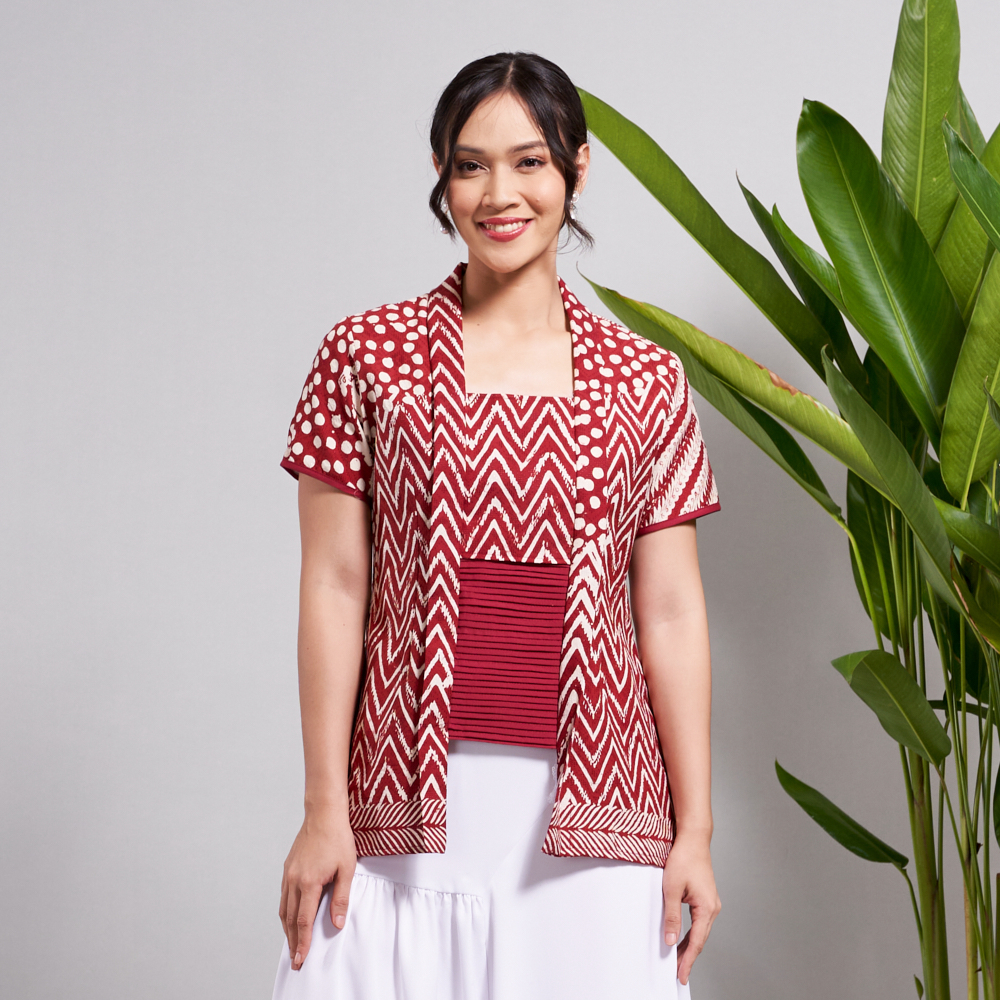Jual NONA RARA - Kebaya Dobi Mahardika T2323, Baju Batik Kasual Modern ...