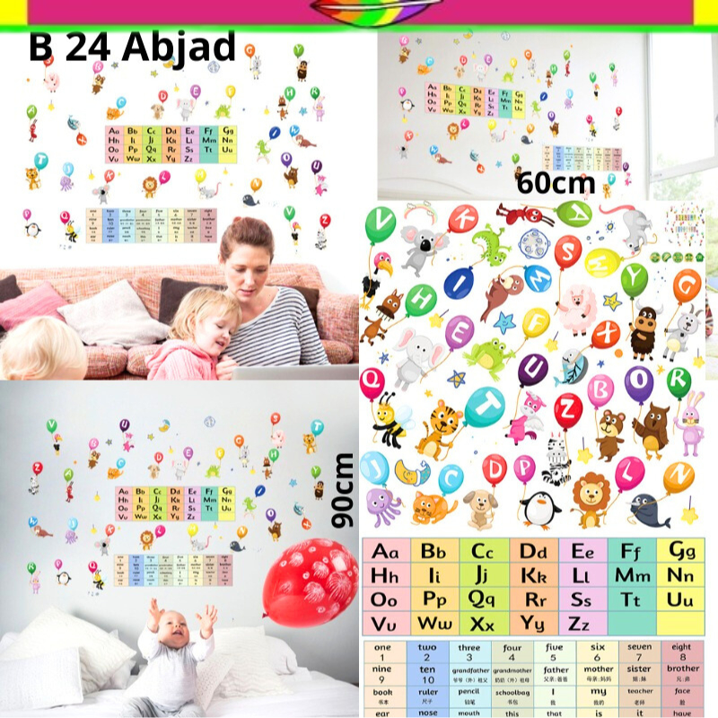 Jual WALLSTICKER WALL STICKER STIKER SETIKER HIASAN DINDING ABJAD HURUF ...
