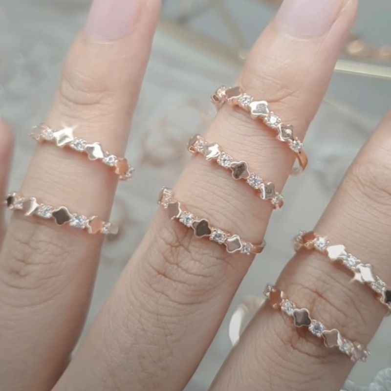 Jual Cincin variasi bunga polos ( Merah 375/8k) | Shopee Indonesia