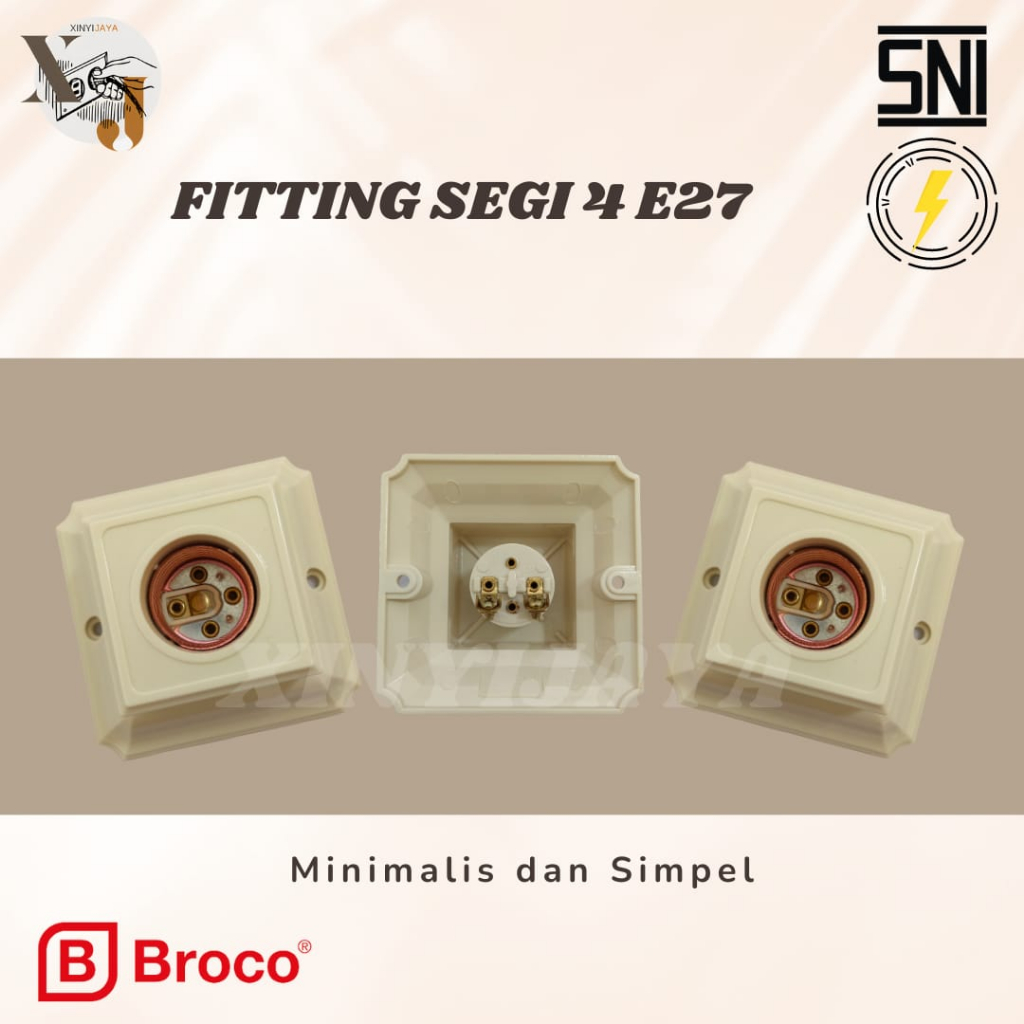 Jual Fitting Plafon Segi 4 Broco | Shopee Indonesia