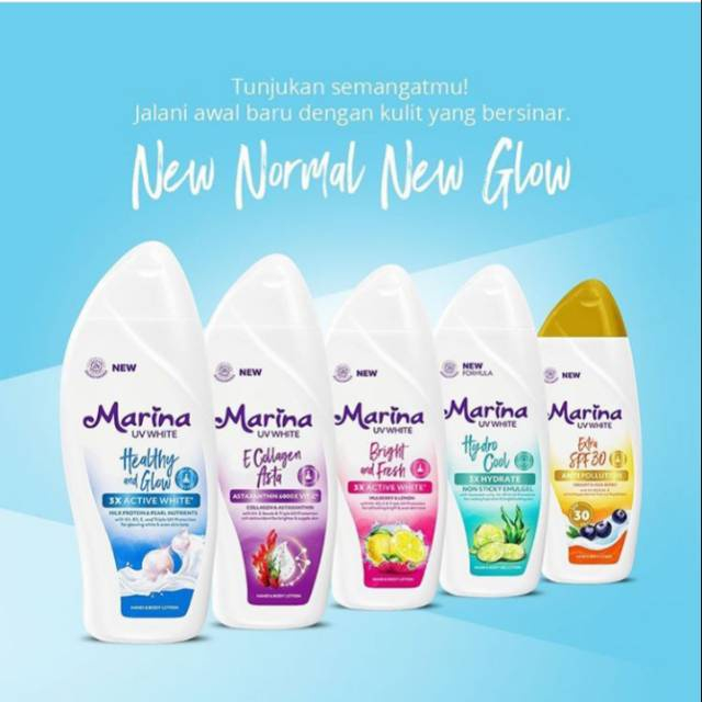 Jual [ 460ML ] Marina UV White Hand & Body Lotion Healthy & Glow ...