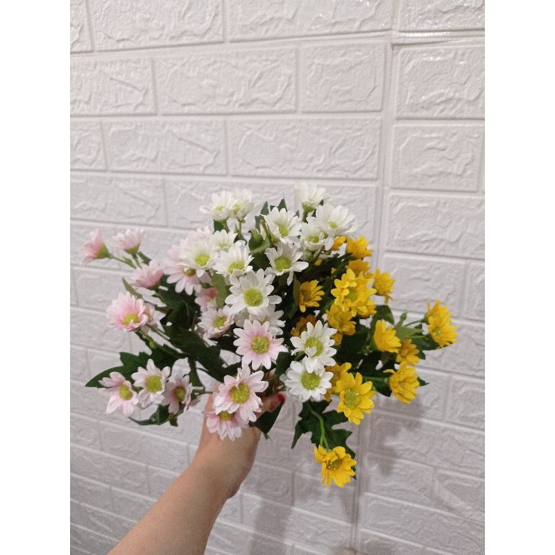 Jual BUNGA CHRYSANT X7 KRISAN ARTIFICIAL 7 TANGKAI | Shopee Indonesia