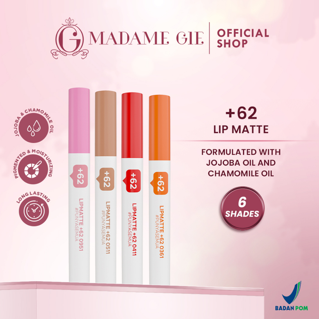 Jual Madame Gie Lip Matte Netizen +62 Makeup Lipstick | Lip Cream Superstay | Shopee Indonesia