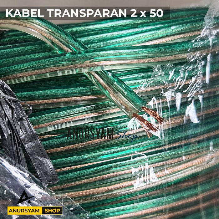 Jual Kabel Serabut Transparan 2x50 / Kabel Transparan 2 x 50 Meteran ...