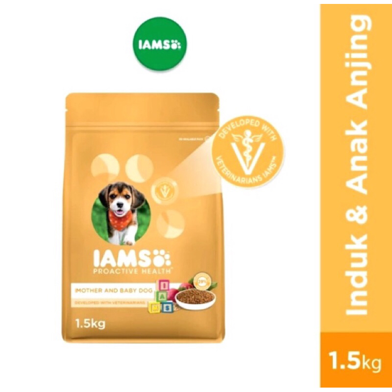 Jual iams proactive health 1.5kg Iams makanan anak dan induk anjing ...