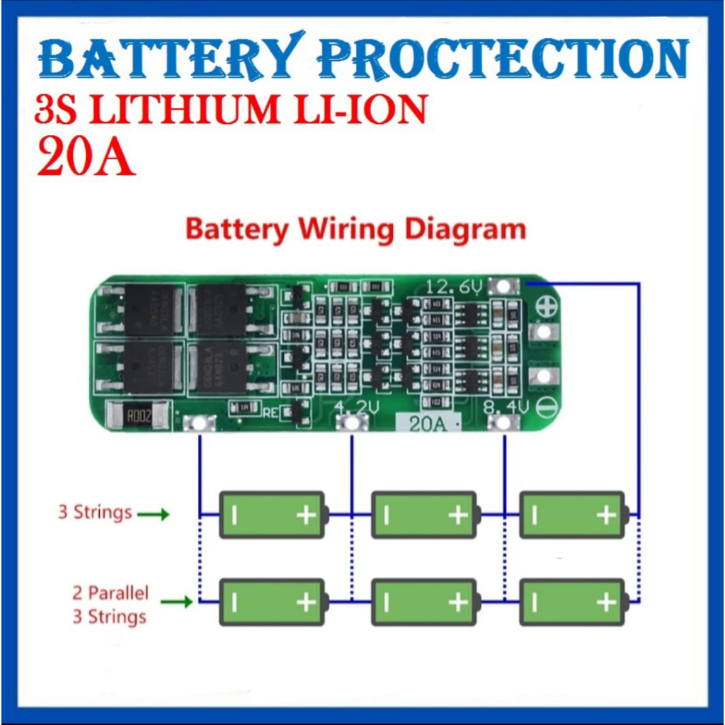 Jual Modul BMS Battery Charger Protection Pelindung Baterai 18650 3S ...