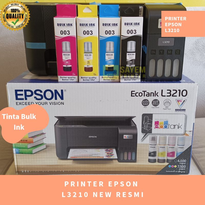 Jual Printer Epson L3210 Baru Garansi Resmi Fullset | Shopee Indonesia
